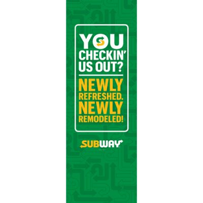 Subway Grand ReOpening Vertical Banner – Twin Towers Print